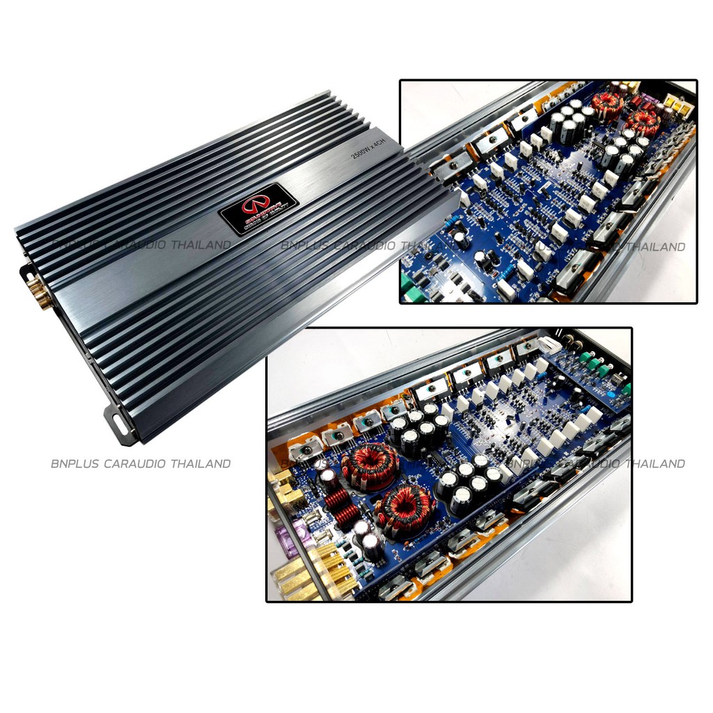 เพาเวอร์แอมป์ K-66.4 คลาสAB 4Ch เครื่องเสียงรถยนต์ เพาเวอร์4ชาแนล POWER AMP Class AB ติดรถ ...