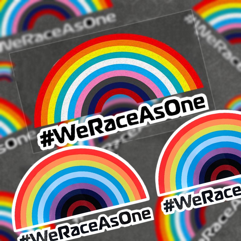 มอเตอร์สปอร์ต รุ้ง WeRaceAsOne สติ๊กเกอร์ F1 รถจักรยานยนต์ ทีม รถ รูป ...