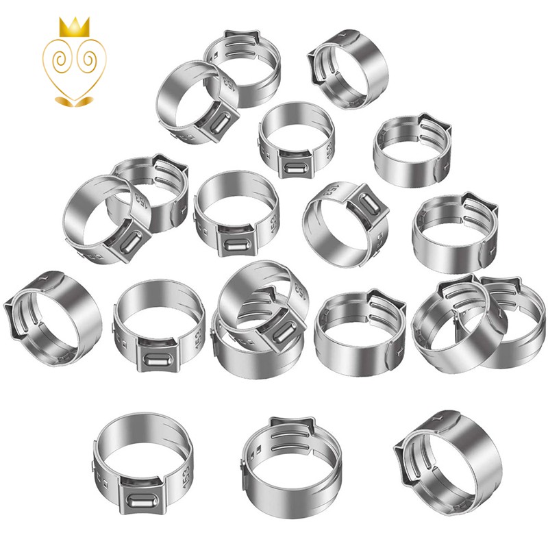 85PCS Stainless Steel 6-21Mm Single Ear Hose Clamps, Hose Clamp Set ...