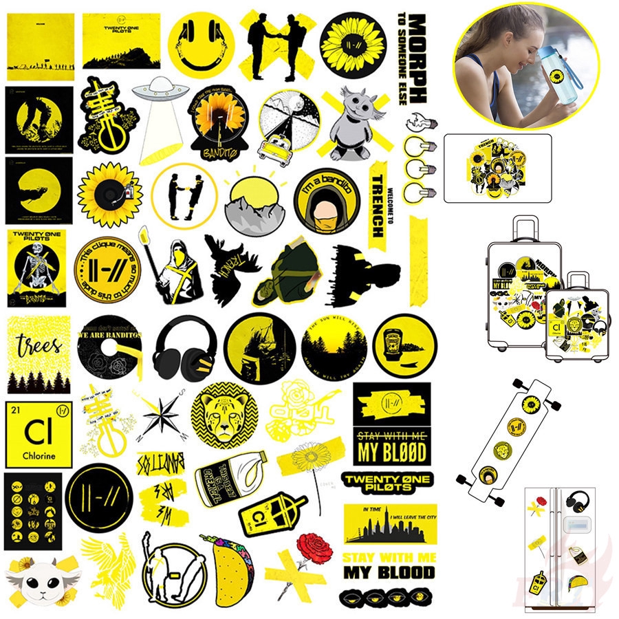 Twenty One Pilots - USA Rock Band สติ๊กเกอร์ 50Pcs/Set DIY Fashion ...