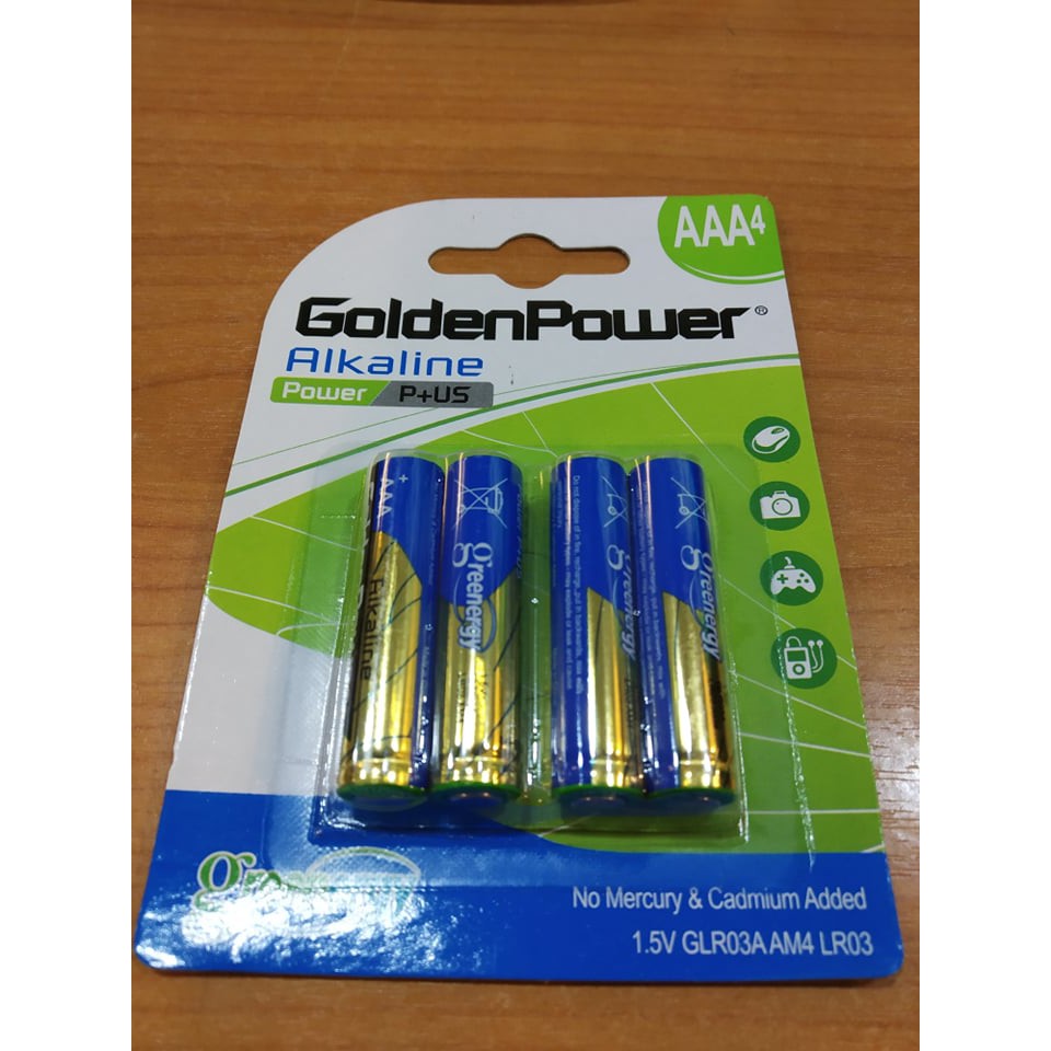 ถ่าน GOLDEN POWER ALKALINE GLR03ABC2 (AAA 2PCS.PACK) - pcoakrabi - ThaiPick