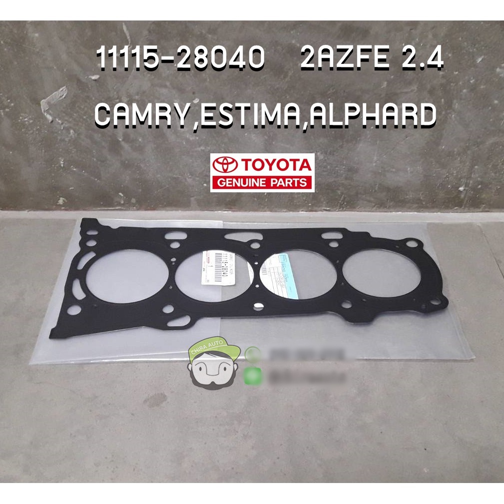 ปะเก็นฝาสูบ TOYOTA 2AZFE 2.4 CAMRY,ESTIMA,ALPHARD 11115-28040 แท้ห้าง ...