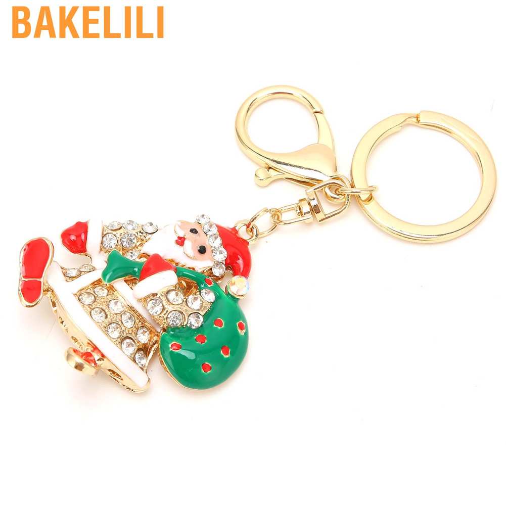 Bakelili Stylish Lovely Santa Claus Key Chain Alloy Handbag Car Pendant ...