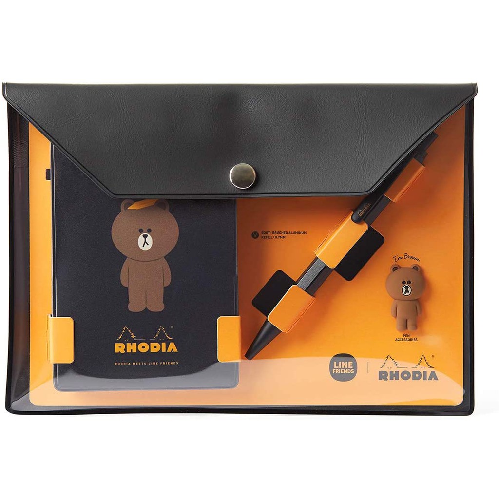 LINE FRIENDS - LINE FRIENDS x RHODIA Multi Case Set Brown ลาย BROWN ของ ...