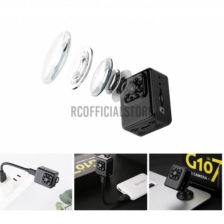 G107 Full Hd 1080P กล้องรักษาความปลอดภัยขนาดมินิ 150 Wide Angle 6 Led ...