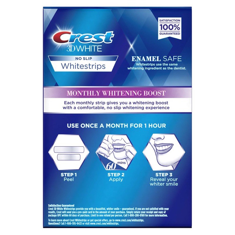 พร้อมส่งของแท้ แผ่นแปะฟอกฟัน Crest 3D Whitestrips Glamorous White Teeth ...