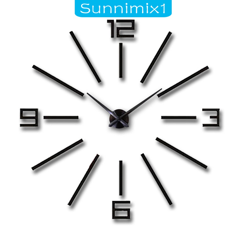 [SUNNIMIX1] Numbers Clock Wall Sticker with Mechanism Home Office ...