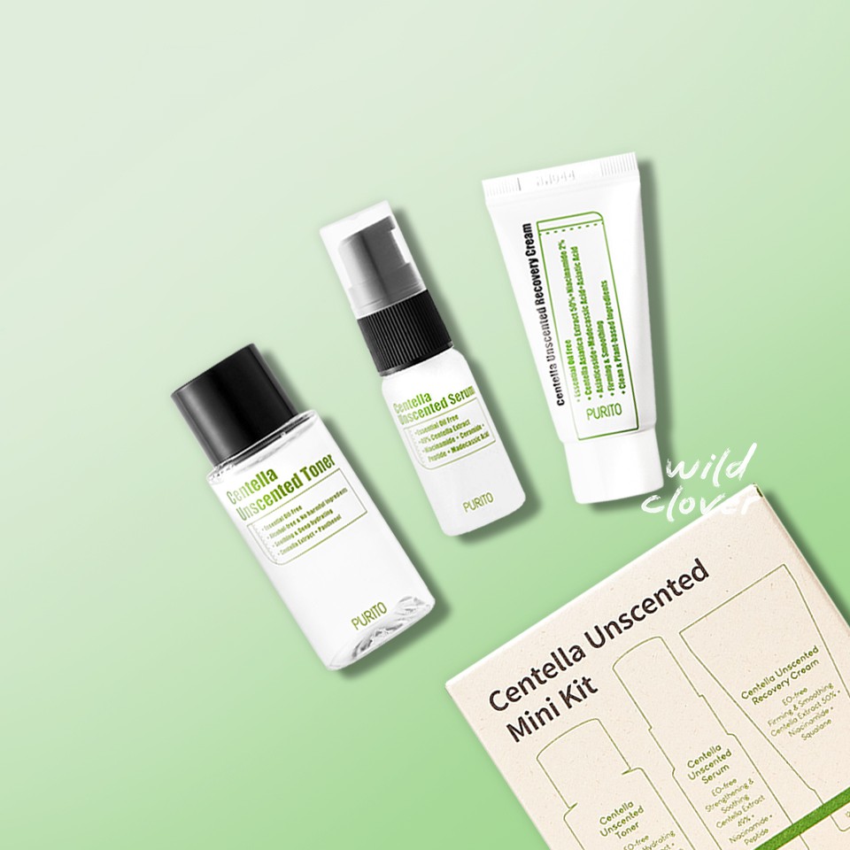 PURITO : แท้สแกนได้ centella unscented mini kit ; toner 30ml + purito ...