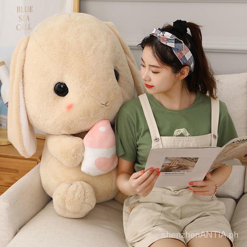 【24h delivery】Long Ears Rabbit Doll Plush Toy Cute Rabbit Doll Pillow ...