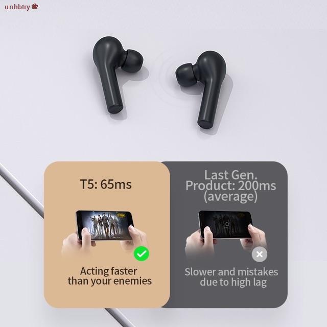 จุดประเทศไทยXiaoMi QCY T5 TWS BT5.0 IPX5 Wireless Earphones with Two Dual Mic 3D Stereo ...