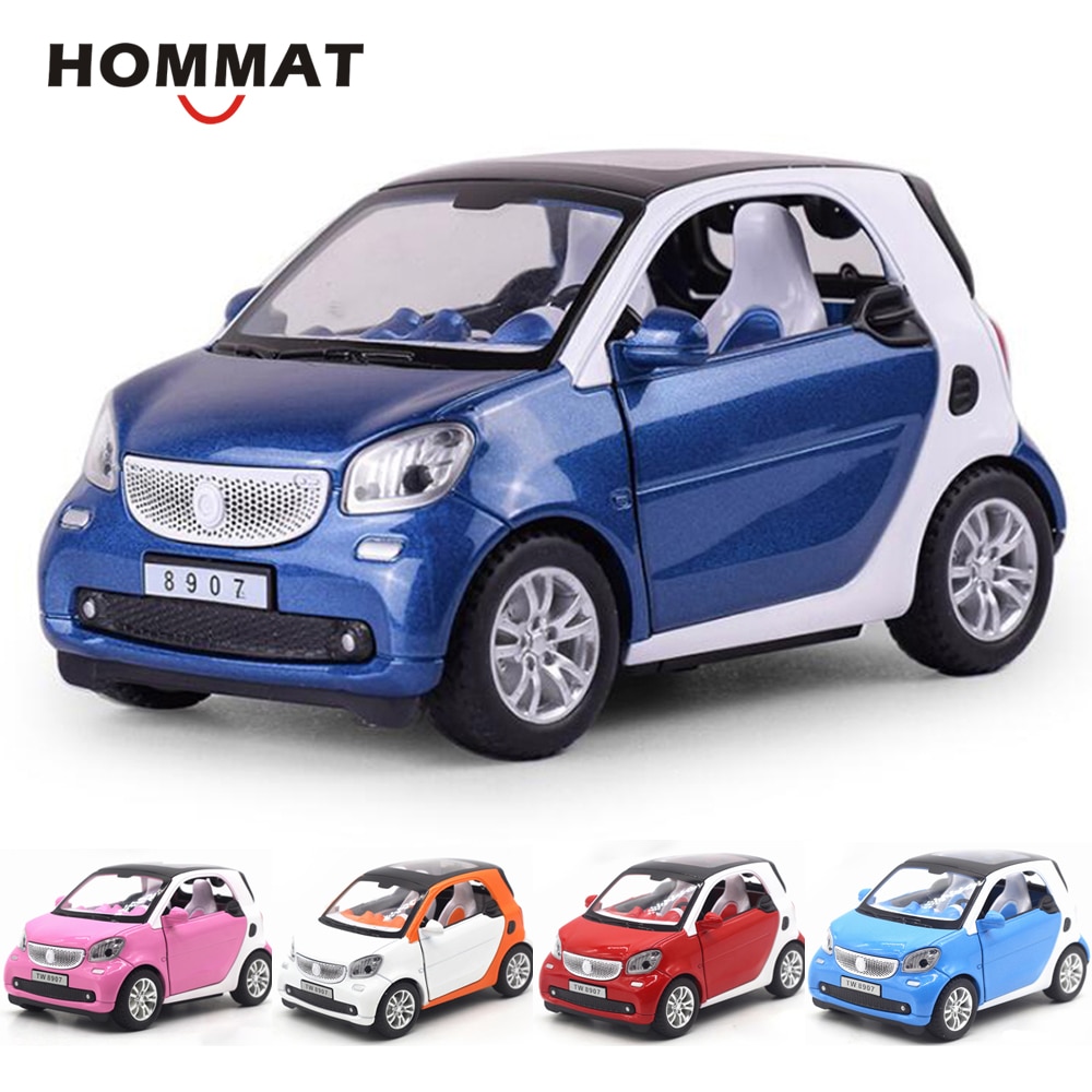 HOMMAT Smart 1:24 Scale ForTwo Vehicle Models Car Alloy Metal Diecast ...