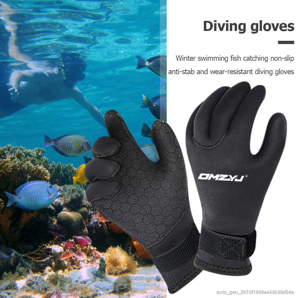 1 Pair 5mm Neoprene Swimming Scuba Diving Gloves For Men Anti-slip Keep Warm Snorkeling Surfing ...