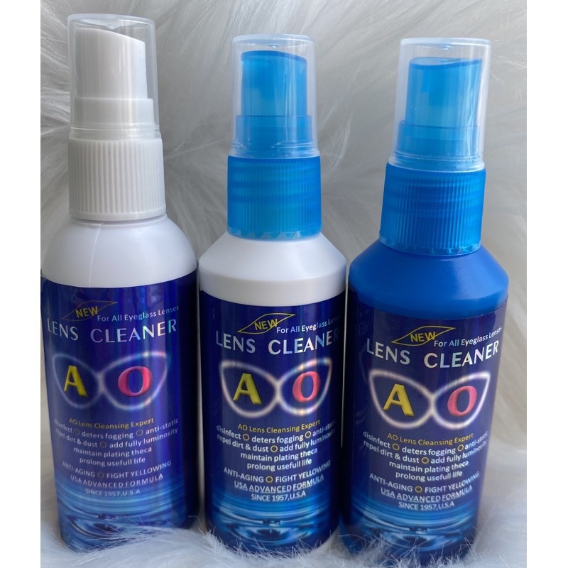 น้ำยาเช็ดเลนส์ น้ำยาเช็ดแว่น AO Blue Lens Cleaner(แถมผ้าเช็ดเลนส์1ผืน ...