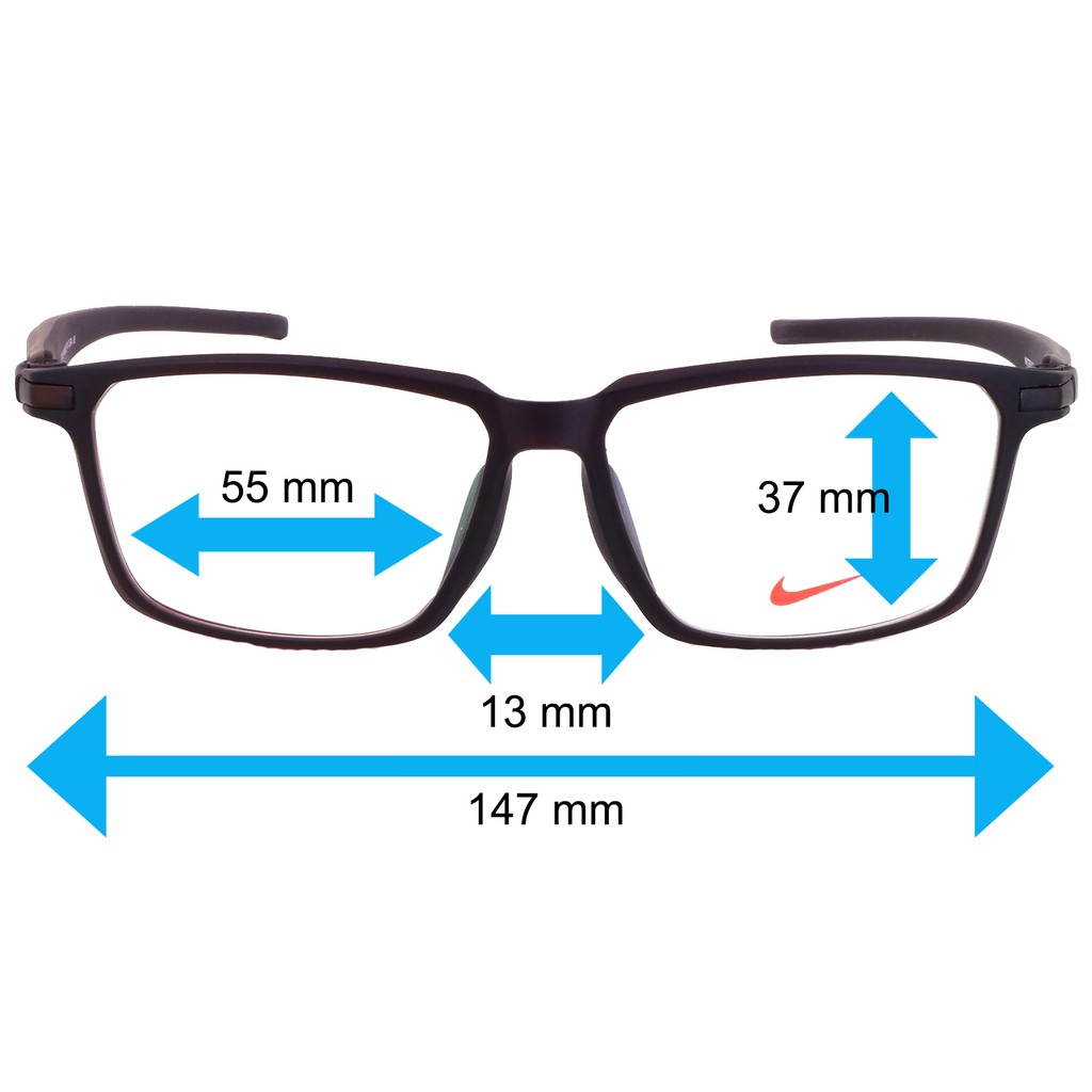 Nike แว่นตา รุ่น 7266 C-6 สีน้ำตาล กรอบเต็ม ขาข้อต่อ วัสดุ พลาสติก พีซี ...