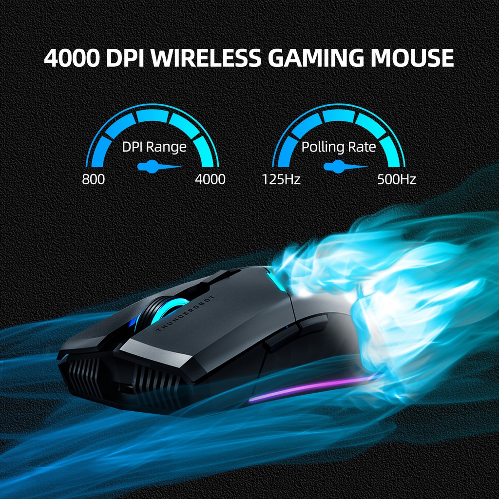 ThundeRobot ML703/ML701/MG701 Wired/ Wireless Gaming Mouse 2.4G Wireless Wired RGB Gamer 16000 ...