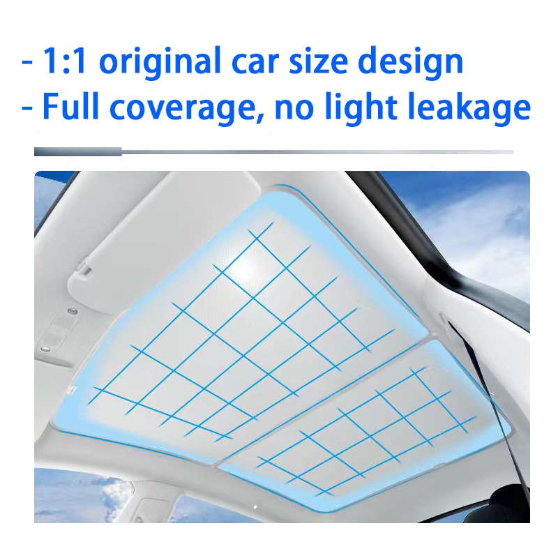 Automotive Interior Shade Net For Tesla Model 3 Glass Roof Sunshade Car ...