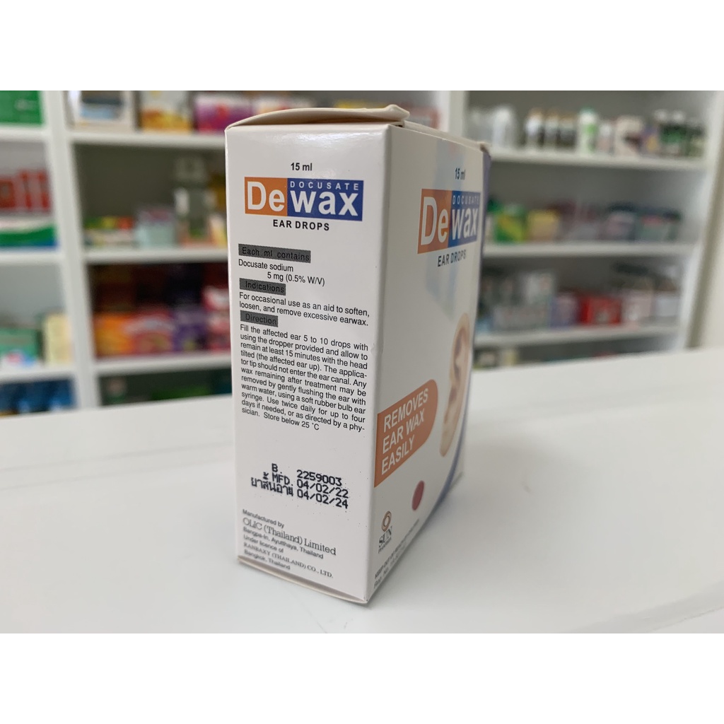 Dewax Ear Drops ล้างหู ละลายขี้หู ทำความสะอาดหู 15 ml - ourstore.99 ...