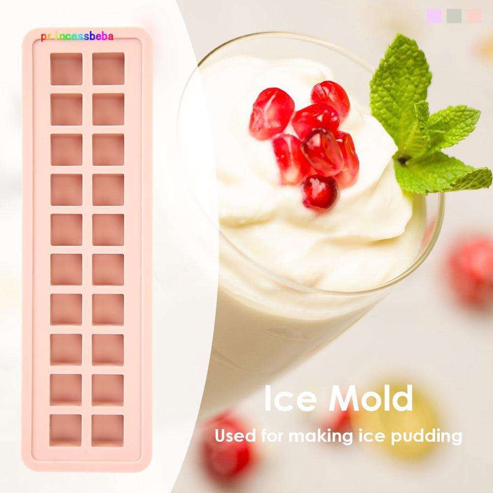 Beba Silicone 20 Grids Ice Cube Maker DIY Ice Cube Mold Ice Tray Jelly ...