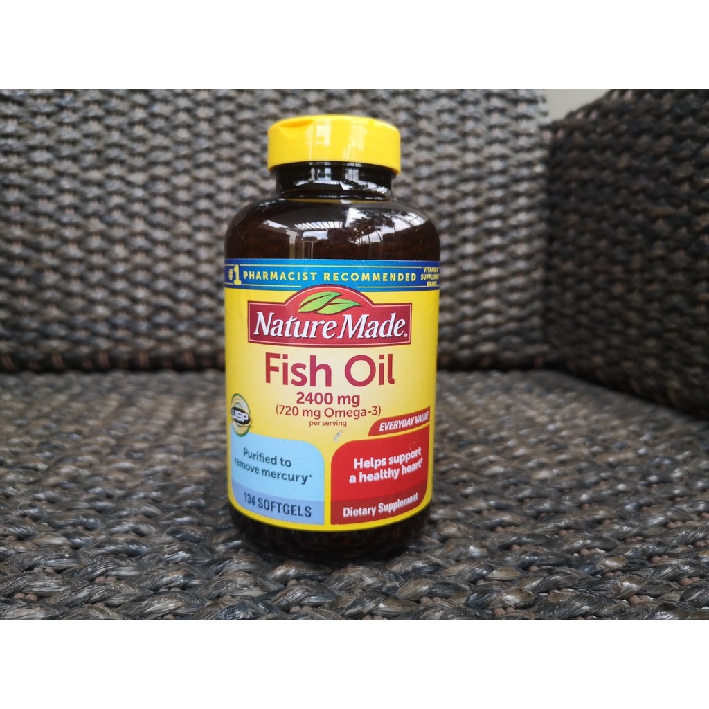 Nature Made Fish Oil 2400mg. Per Serving Softgels 134 ซอฟเจล - up2she - ThaiPick
