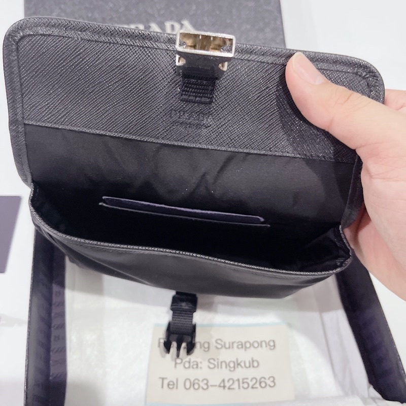 กรอกโค้ด 825D7 เหลือ 23436 (Used)ปี21 Prada Re-Nylon and Saffiano leather smartphone case ...