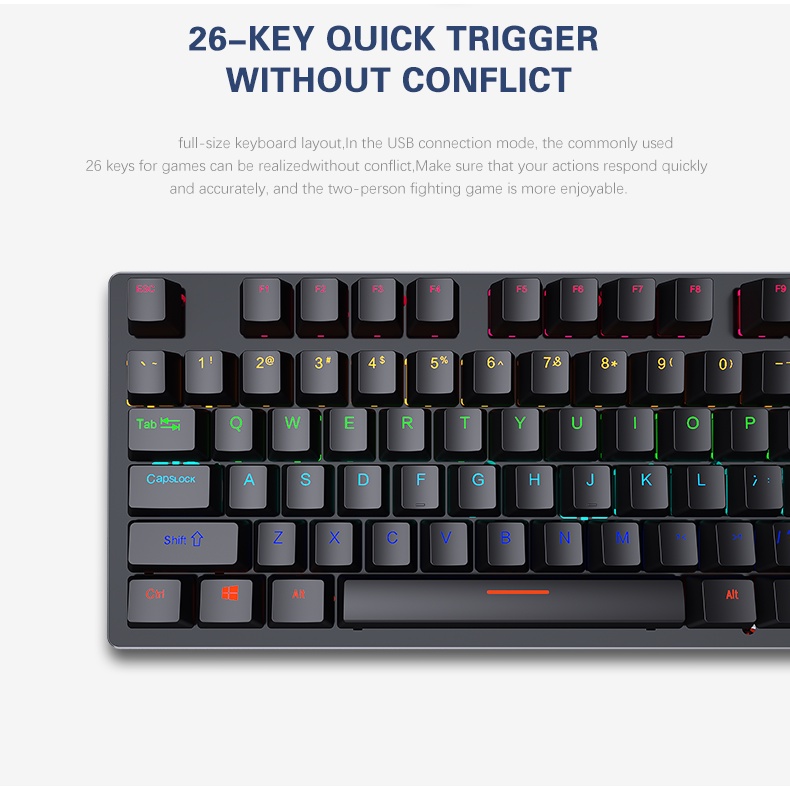 LEAVEN TKL mechanical keyboard gaming blue switch red switch hotswap ...