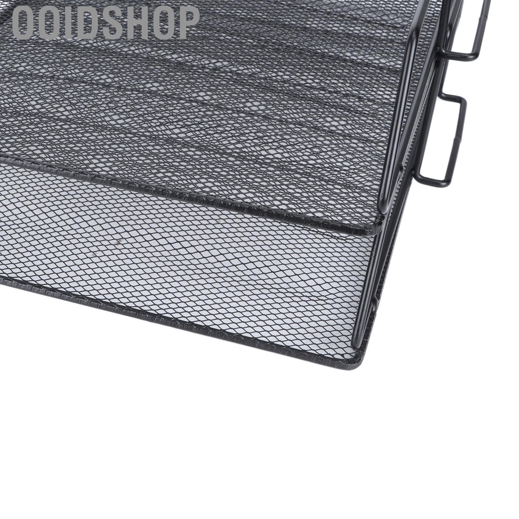 Ooidshop 2-Tier Mesh Desktop File Document Letter Tray Holder Rack ...