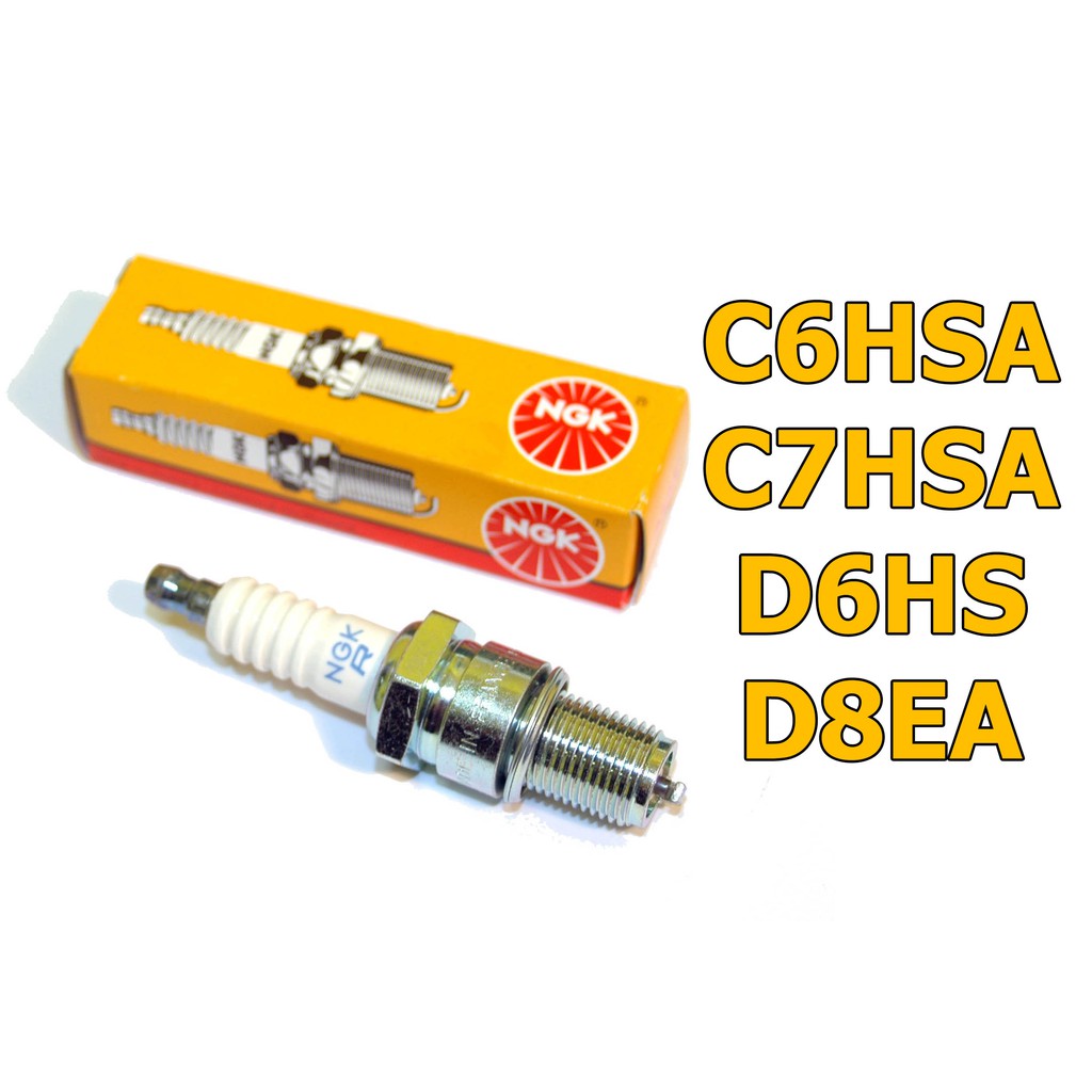 NGK หัวเทียน(C6HSA, C7HSA, D6HS, D8EA) สำหรับ รถจักรยานยนต์ | Shopee ...