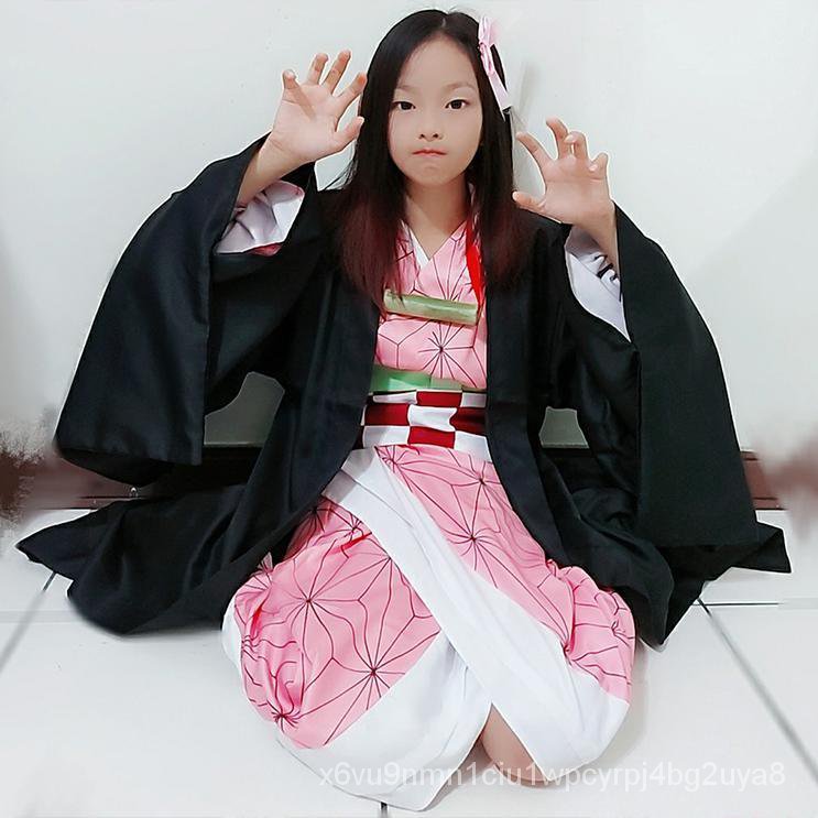 kids ชุดคอสเพลย์ Anime Demon Slayer（Kimetsu no Yaiba）鬼滅の刃 nezuko ...