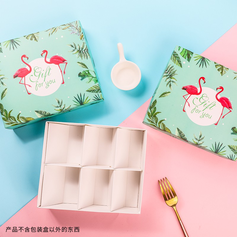 US polyester packaging gift box mung bean cake nougat 6 capsules ...