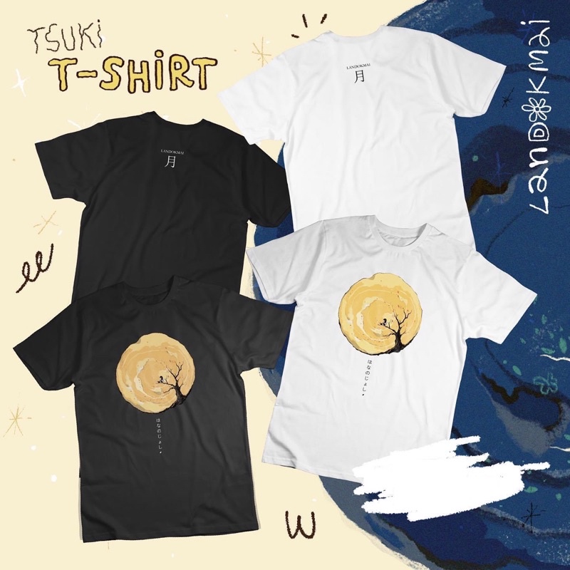 Landokmai - เสื้อ (Tsuki) CAT T-Shirt - peetnpp - ThaiPick