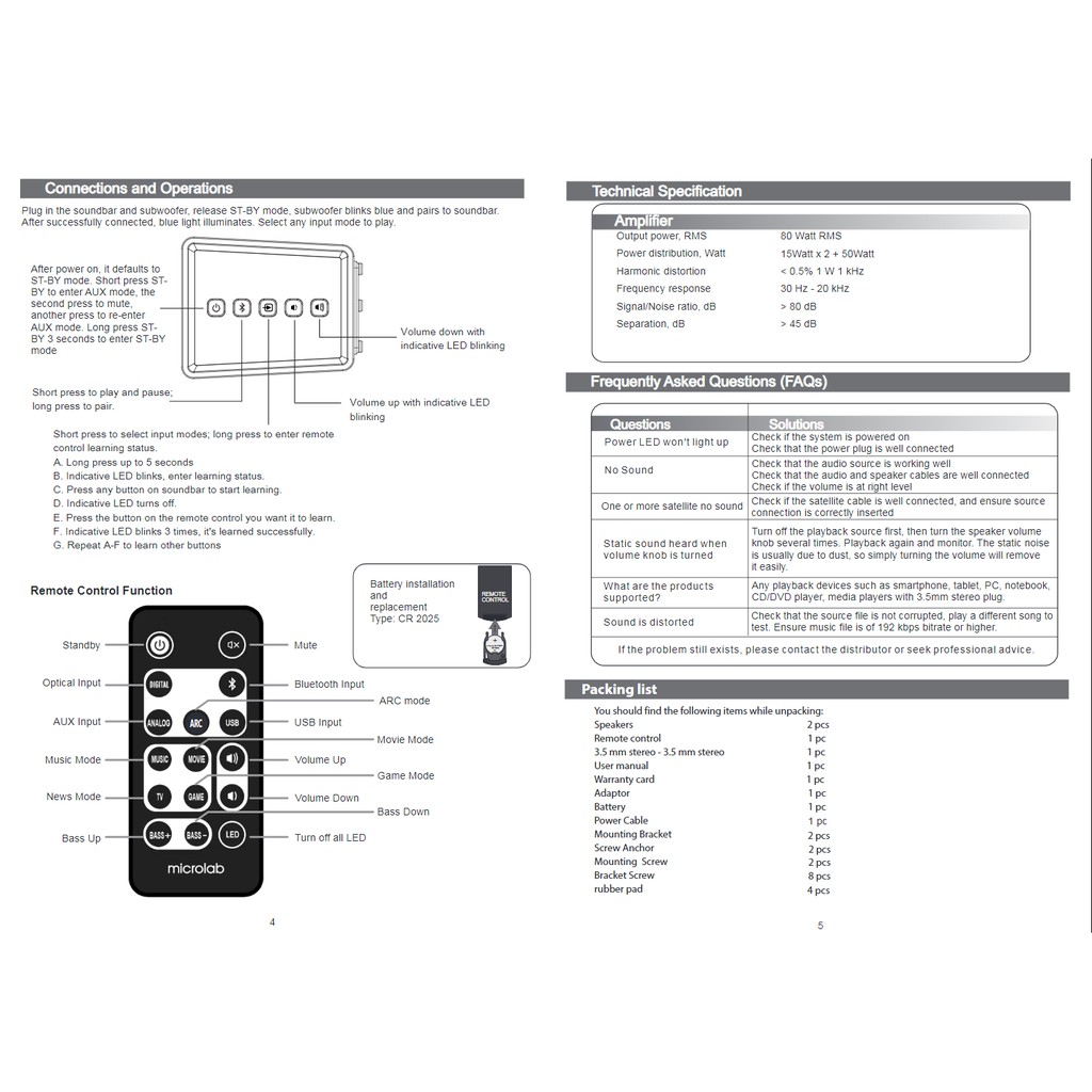 ลำโพงซาวด์บาร์ MICROLAB SOUND TM-100 ประกัน 1 ปี - stopman067 - ThaiPick