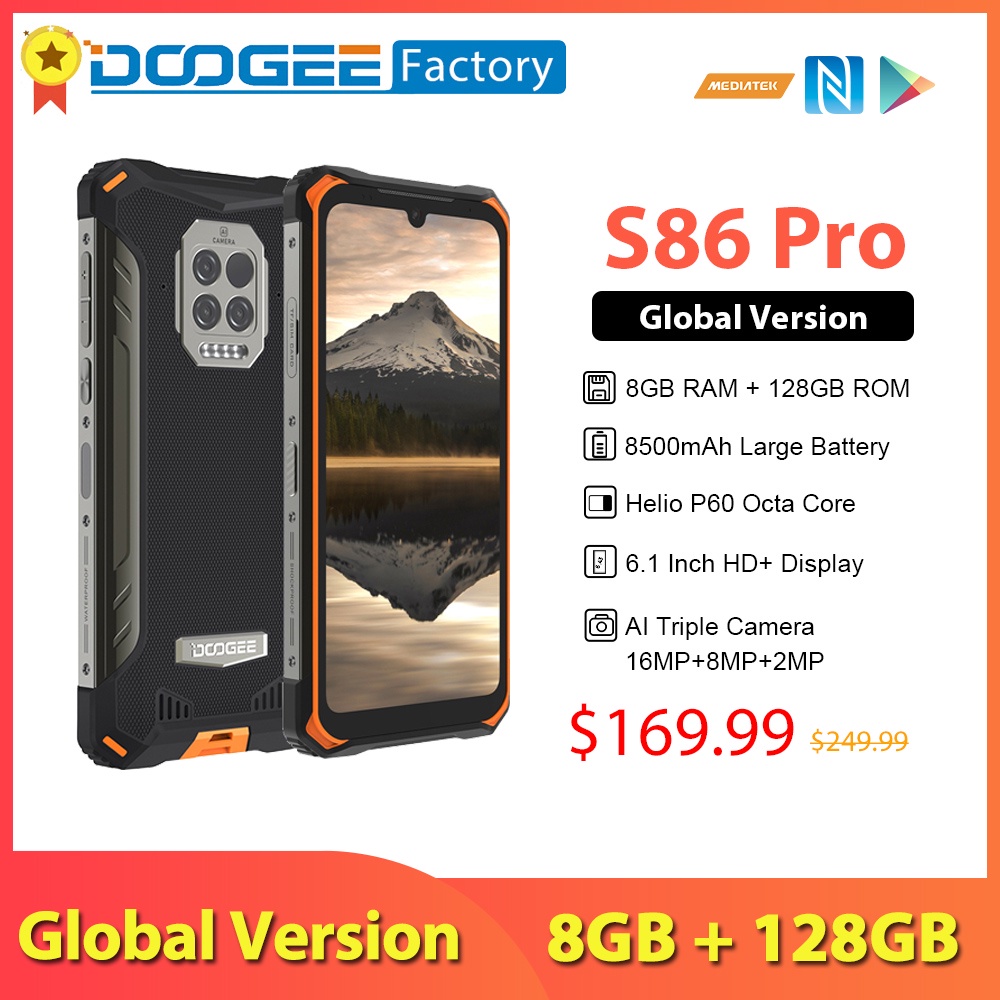 ผลิตภัณฑ์อย่างเป็นทางการDOOGEE S86 Pro Smartphone 8GB128GB Infrared ...