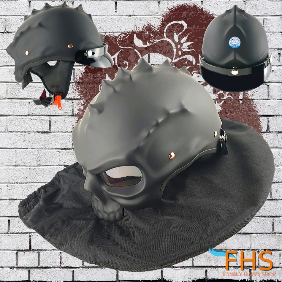 หมวก หมวกสะสม กันน็อคครึ่งหน้า YM01-2013 หน้ากากกระดุม 3 เม็ด สามารถใส่ ...