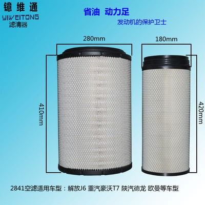 π 2841นำเข้าไส้กรองอากาศเทปเต็ม Howo New Hanwei Truck Air Filter ...
