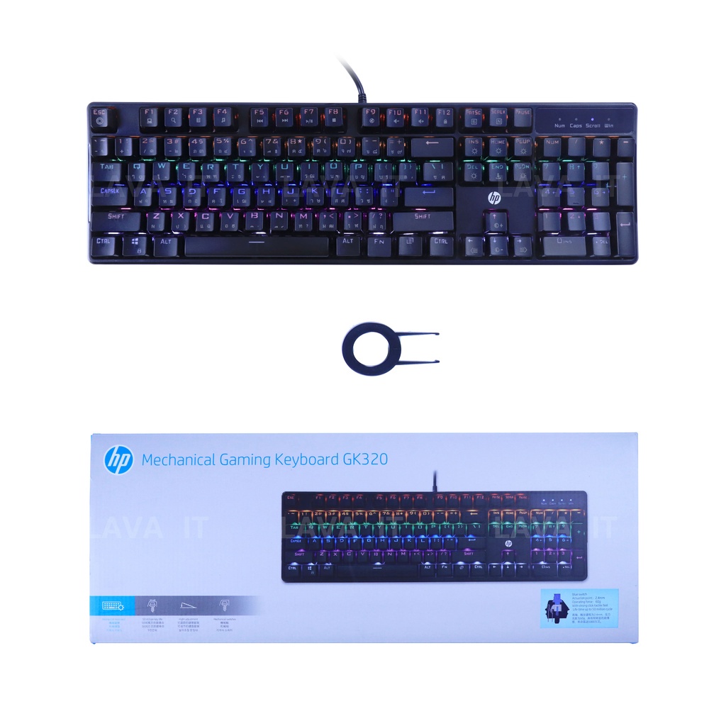 HP GK320 Gaming Mechanical Keyboard คีย์บอร์ดเกมมิ่ง กันน้ำและฝุ่น ...
