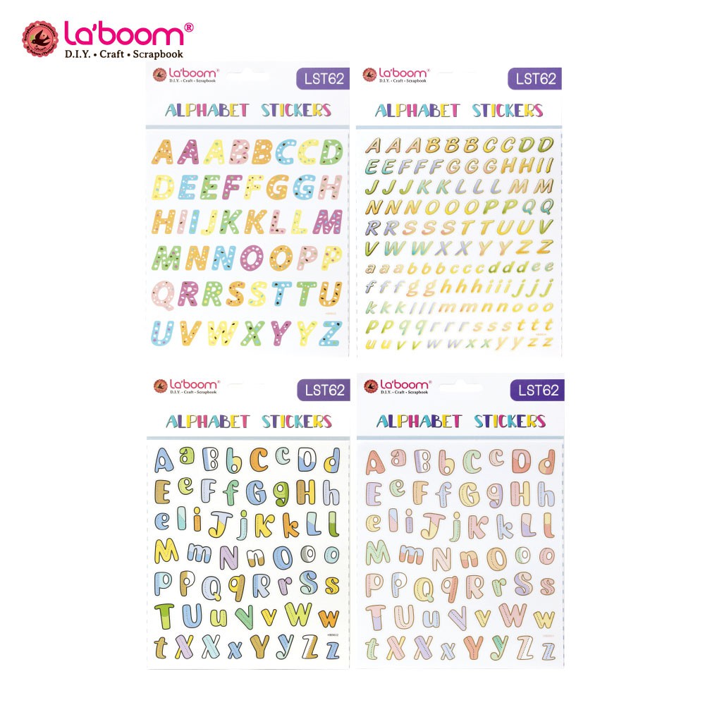 Laboom (ลาบูม) สติกเกอร์ ตัวอักษร รหัส LST62 - sakuraproductsth - ThaiPick