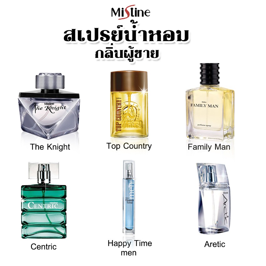 Mistine Perfume Spray 50ml. มิสทิน น้ำหอมผู้ชาย น้ำหอม กลิ่นติดทนนาน มี ...