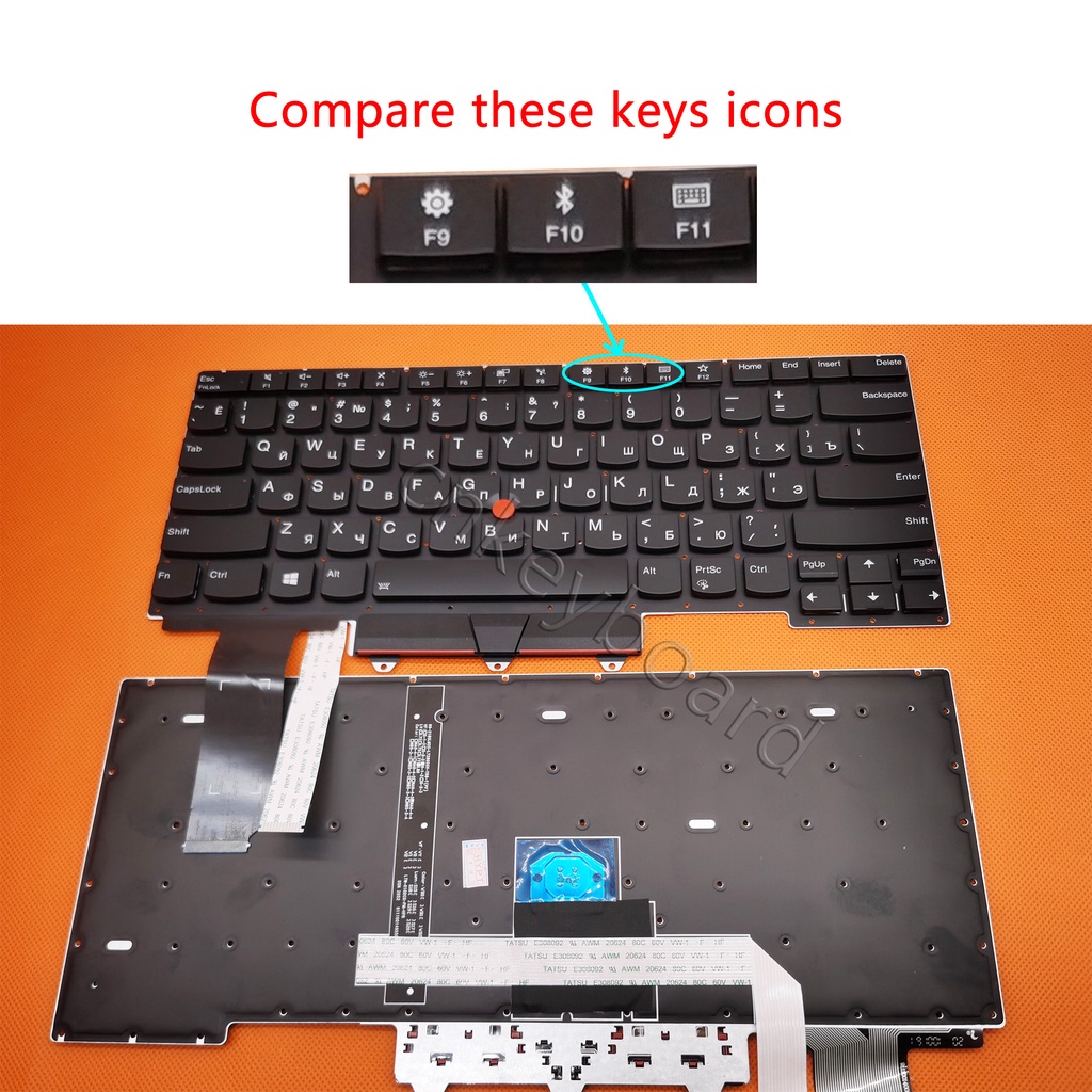 แป้นพิมพ์คอมพิวเตอร์ Russian Ru Keyboard For Lenovo Thinkpad E14 Gen 1 ...