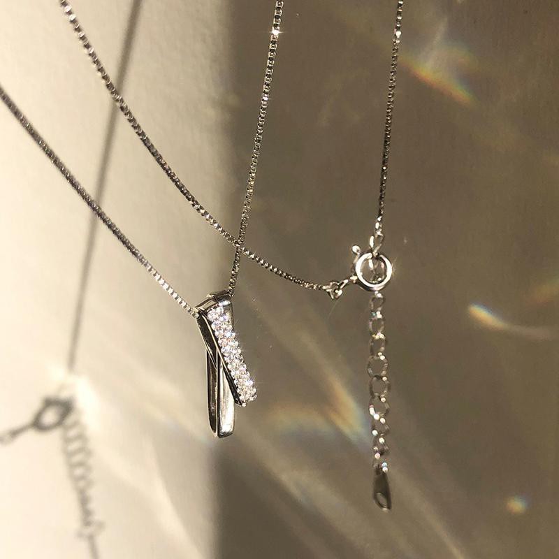 ยาวข้ามสร้อยคอ925เงินประสาน2021ใหม่หญิงinsโซ่กระดูกไหปลาร้าเบาและหรูหรา - gyu8842tos - ThaiPick