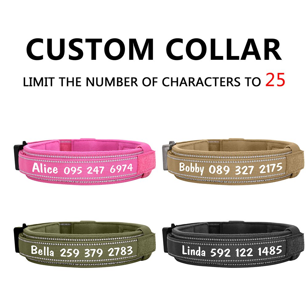 Custom Nylon Dog Collar Military Tactical Dog Collar Duarable ...