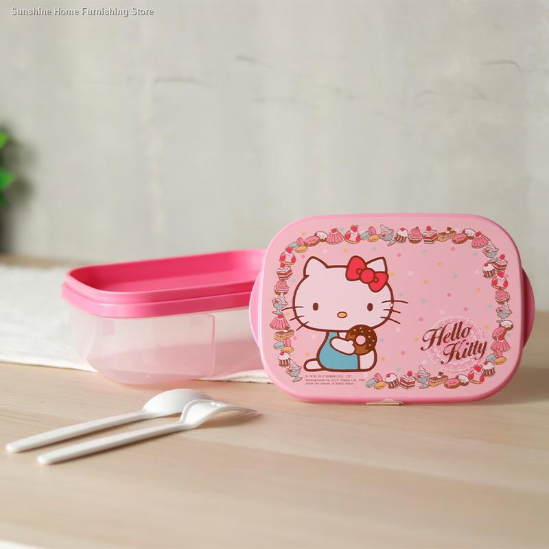 ข้อเสนอพิเศษ Super Lock กล่องถนอมอาหาร ฝาปิด 2 ชั้น Hello Kitty Container Box ลายลิขสิทธิ์แท้ ...