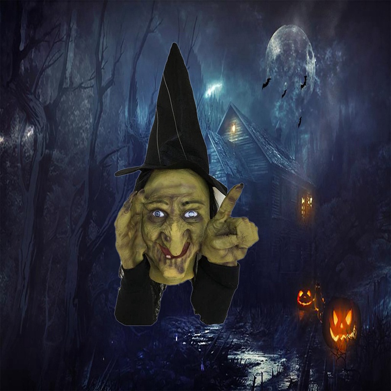 Fright At First Sight Tapping Scary Peeping Witch Halloween Horror ...