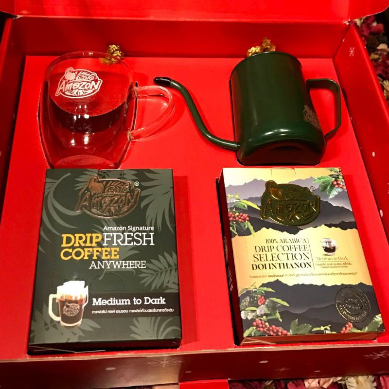 ดริปคอฟฟี่อเมซอน Café Amazon Ready to Drip Gift Set 2021 ชุดของขวัญ ...