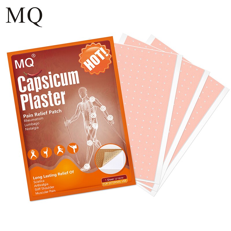 MQ 6PCS Capsicum Plaster Medical For Muscle Medical Chilli Pain Relief ...