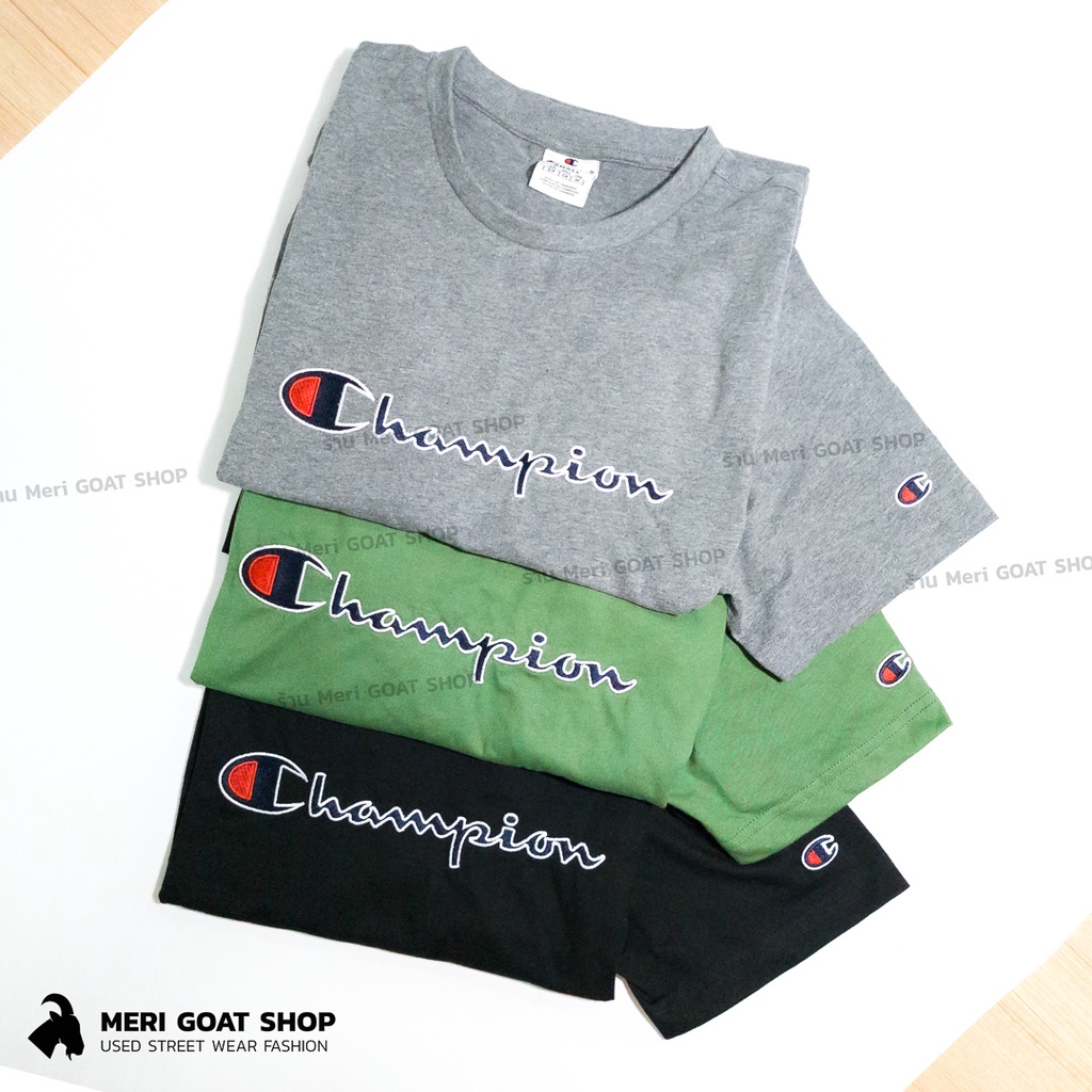 เสื้อยืด Champion Script Logo รุ่นยอดฮิต ของแท้ - merigoth_studio ...