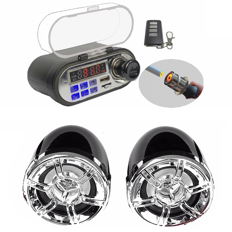 Motorcycle Audio Sound System Stereo Speaker Waterproof Motorbike ...
