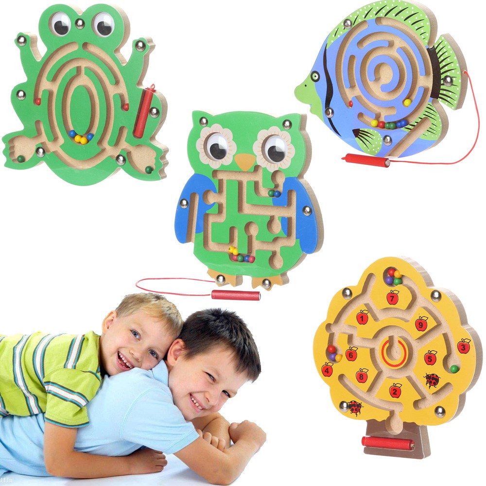 Educational Toys Kids Magnetic Maze Toys Kids Wooden Game Toy Wooden ...