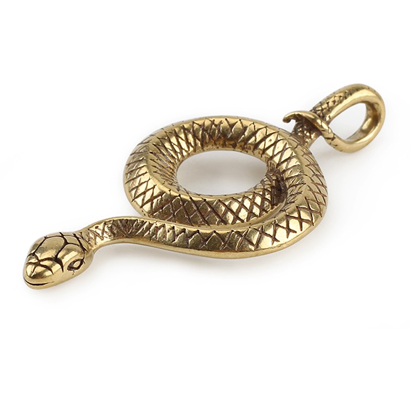 CNEDC Brass Vintage Snake Key Ring Key Chain Pendant Car Hanging Beads ...