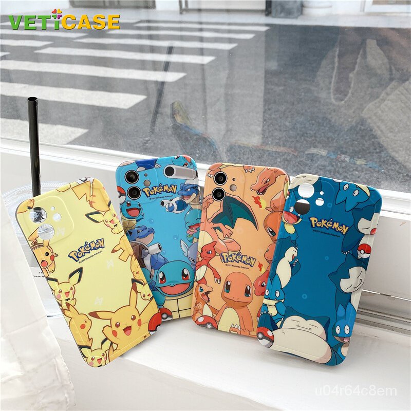 Cute Pikachu Squirtle Charizard Snorlax Dot Phone Case for Apple IPhone ...