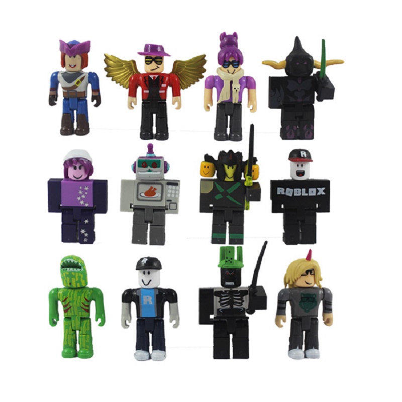 Roblox ของเล่นโมเดลตุ๊กตาฟิกเกอร์ Roblox Building Blocks 12 ชิ้น ...